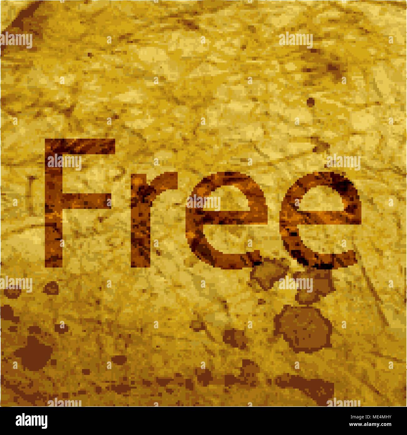 Free icon symbol on paper background. Vector illustration Stock Vector ...