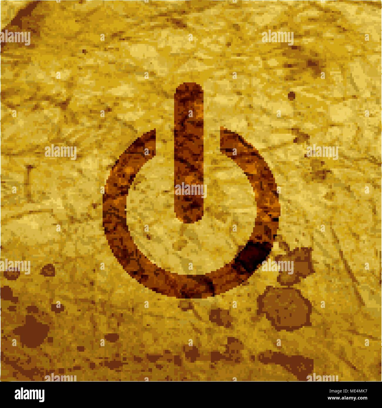 Power icon symbol on paper background. Vector illustration Stock Vector ...