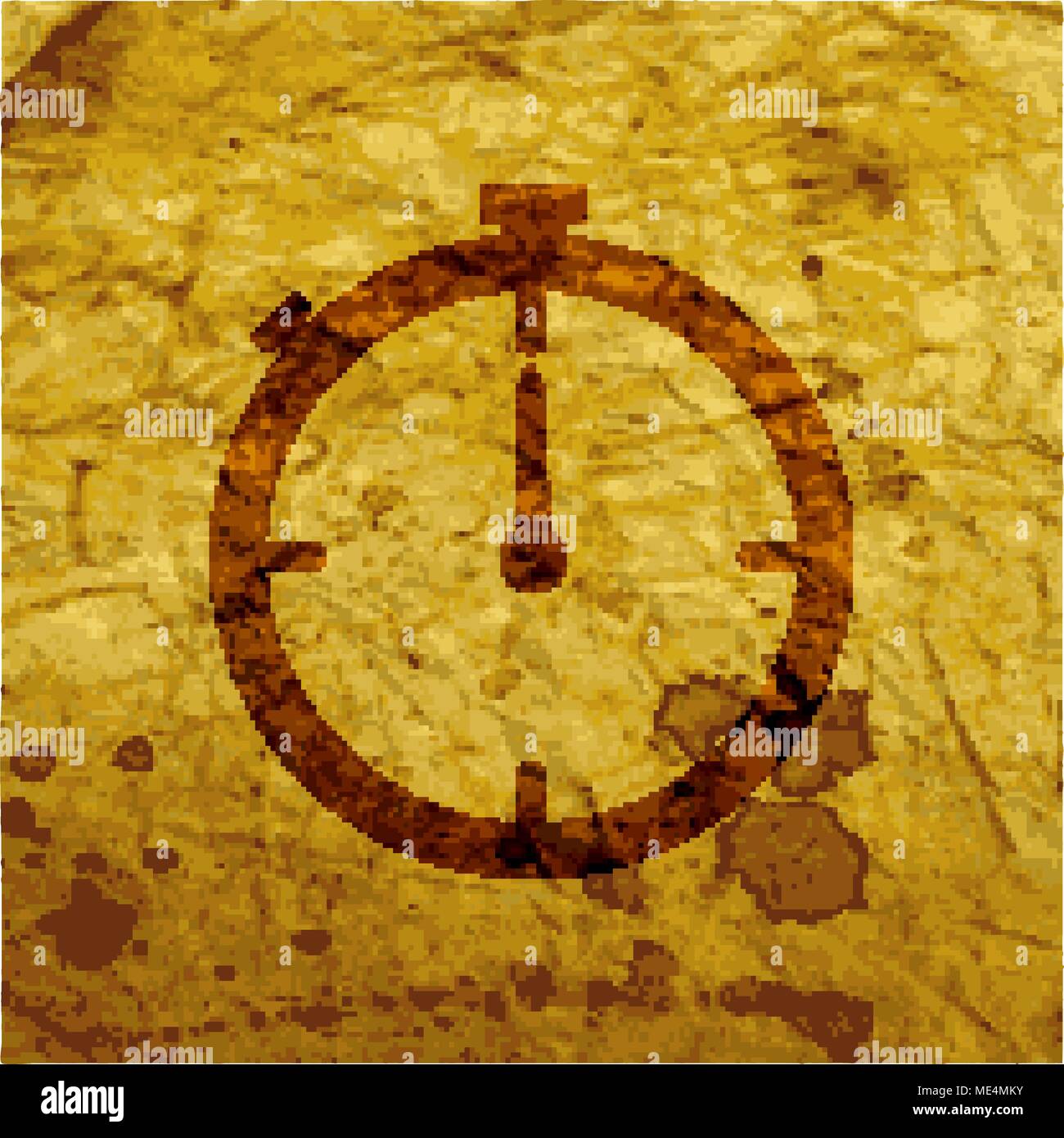 Timer icon symbol on paper background. Vector illustration Stock Vector ...