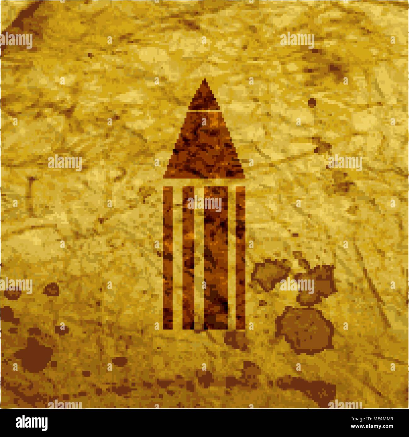 Pencil icon symbol on paper background. Vector illustration Stock ...