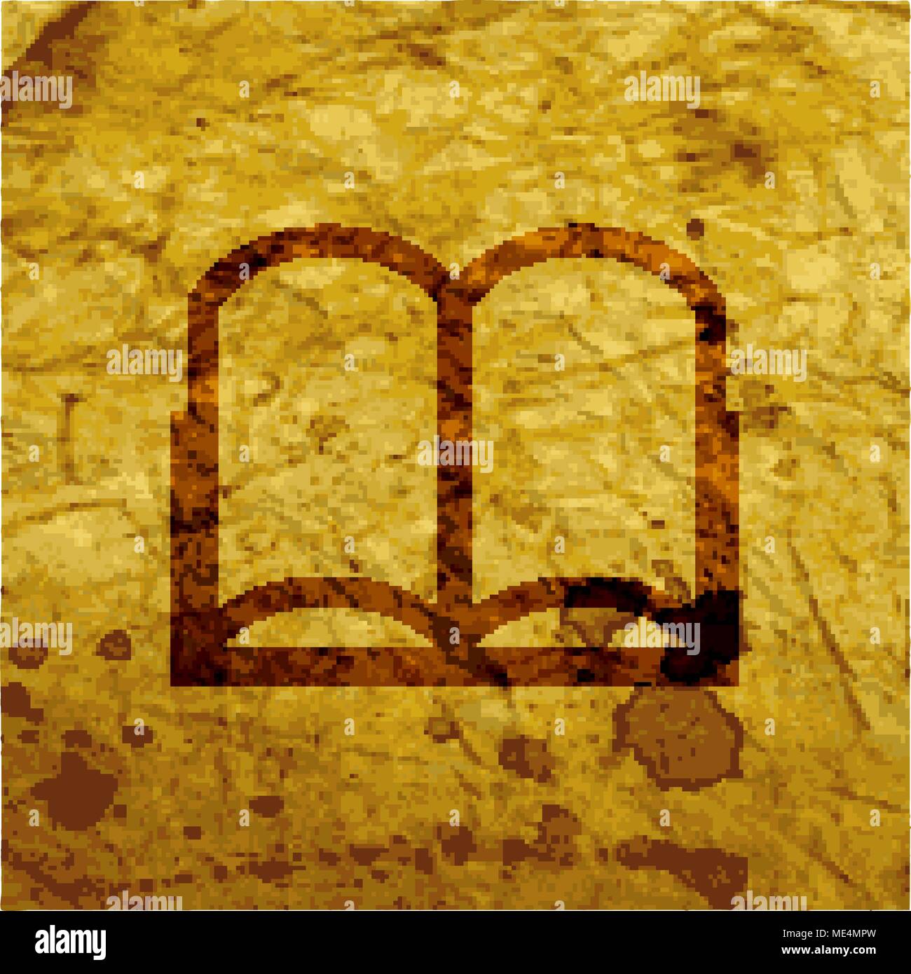 Open book icon symbol on paper background. Vector illustration Stock ...