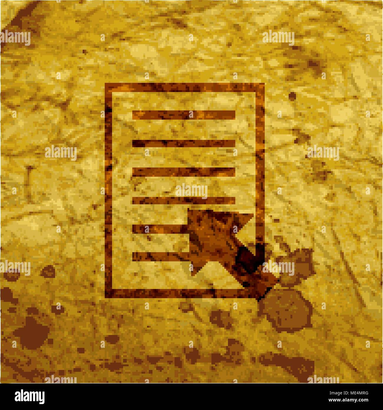 Text file icon symbol on paper background. Vector illustration Stock ...