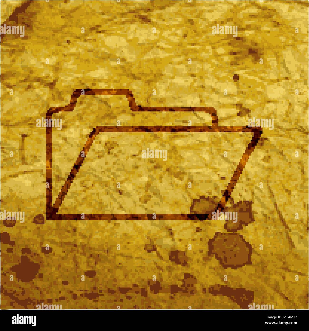 Document folder icon symbol on paper background. Vector illustration ...