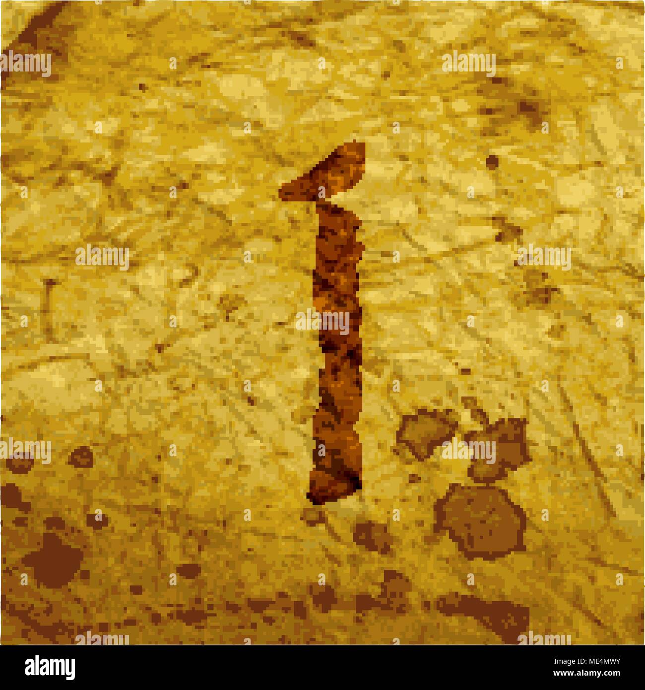 number one icon symbol on paper background. Vector illustration Stock ...