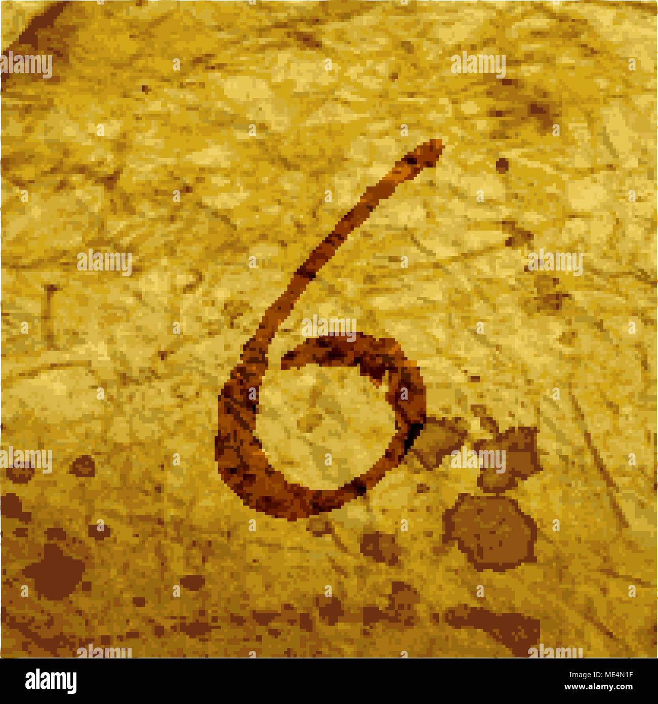 number six icon symbol on paper background. Vector illustration Stock ...