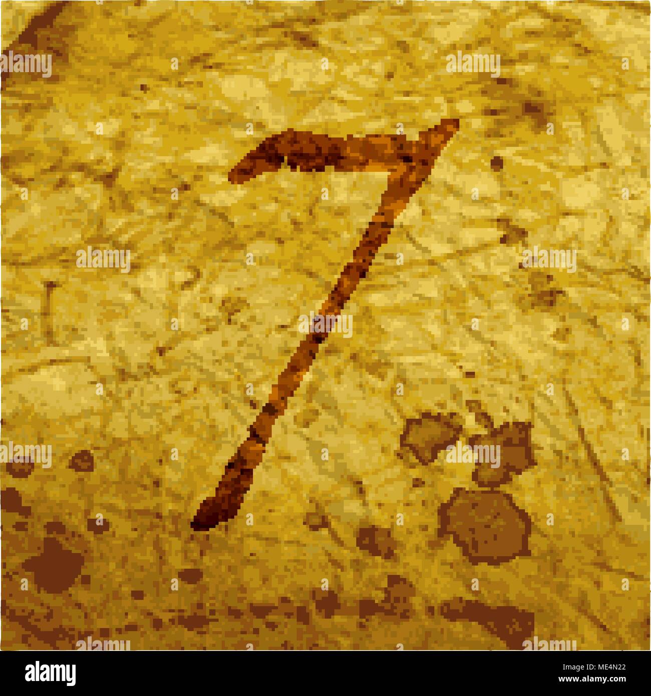 number seven icon symbol on paper background. Vector illustration Stock ...