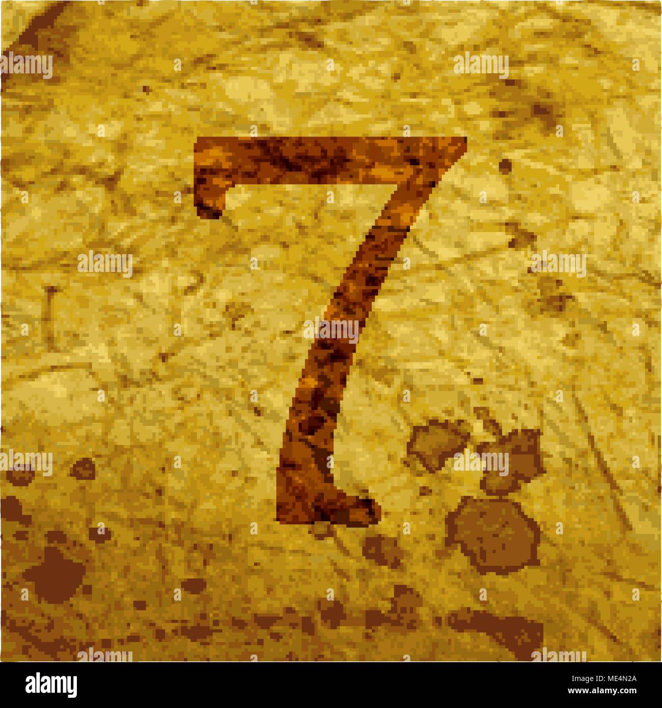 number seven icon symbol on paper background. Vector illustration Stock ...