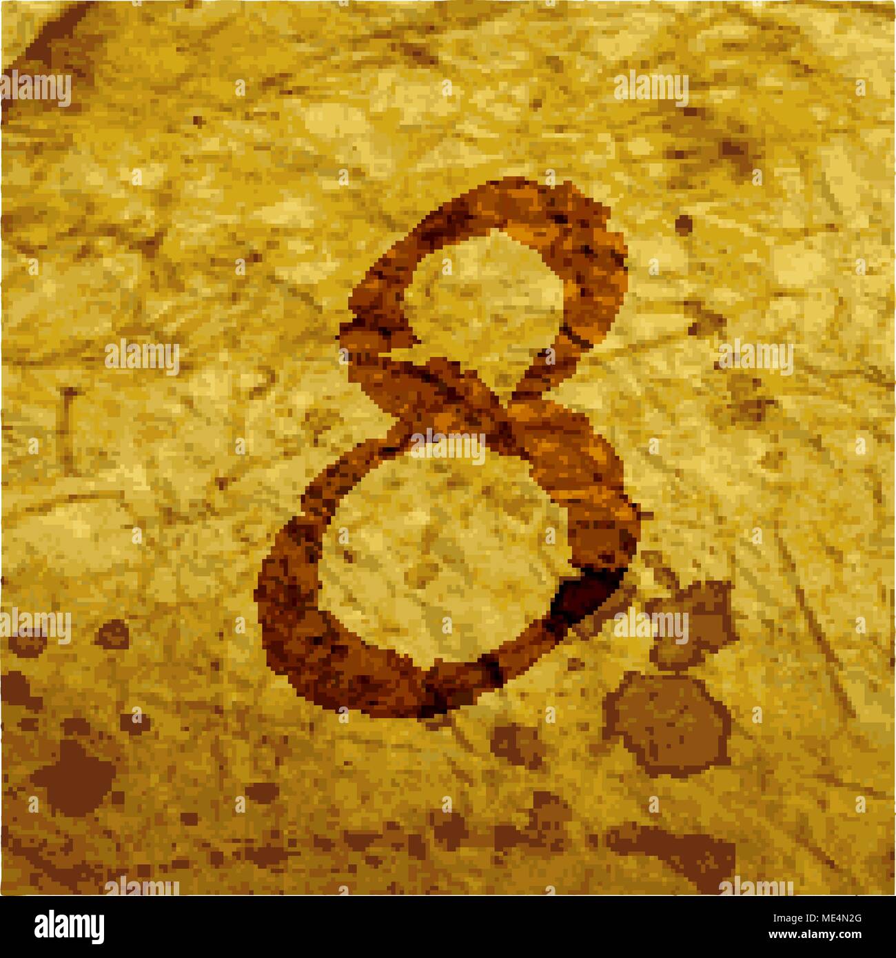 number Eight icon symbol on paper background. Vector illustration Stock ...