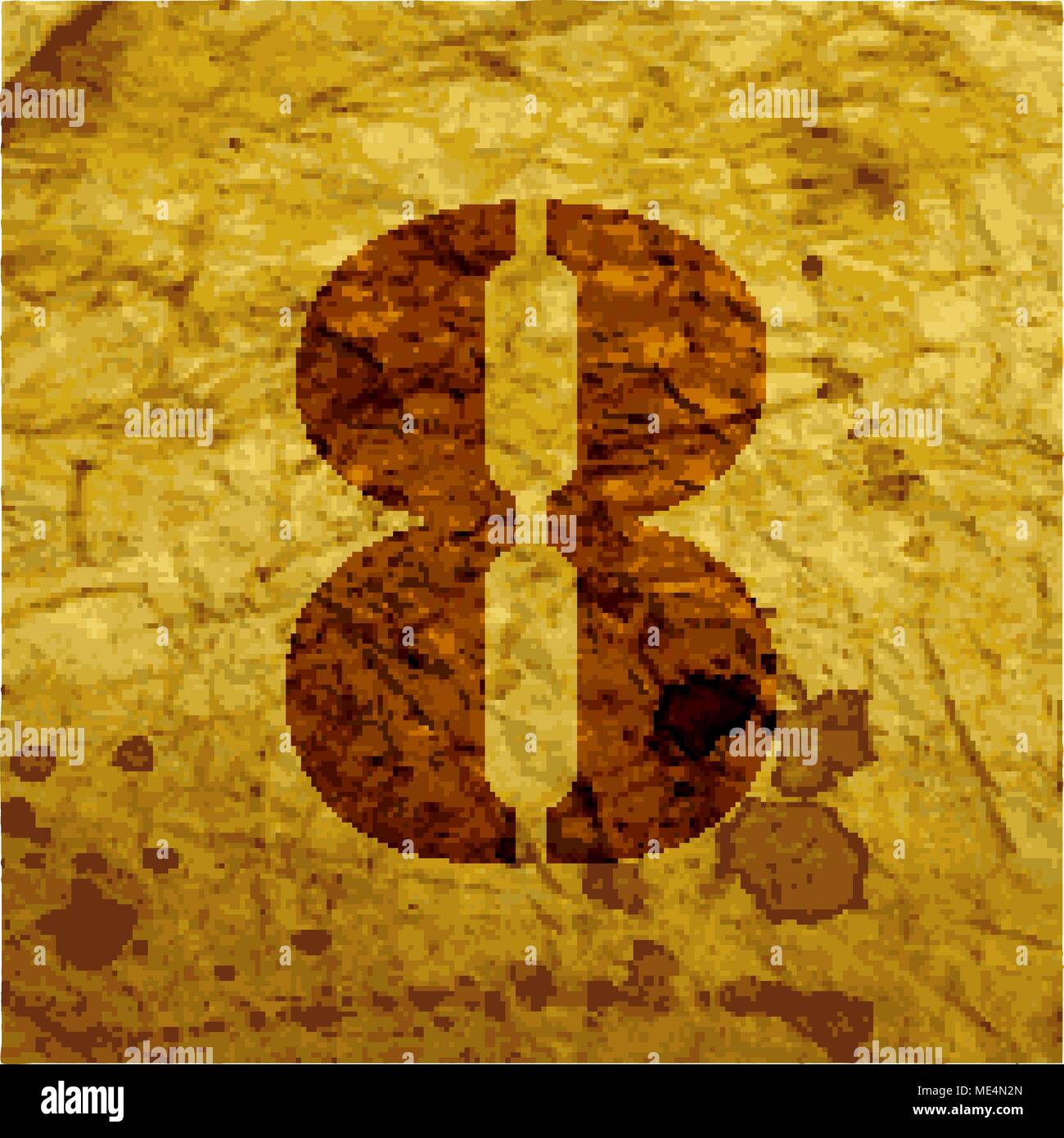 number Eight icon symbol on paper background. Vector illustration Stock ...