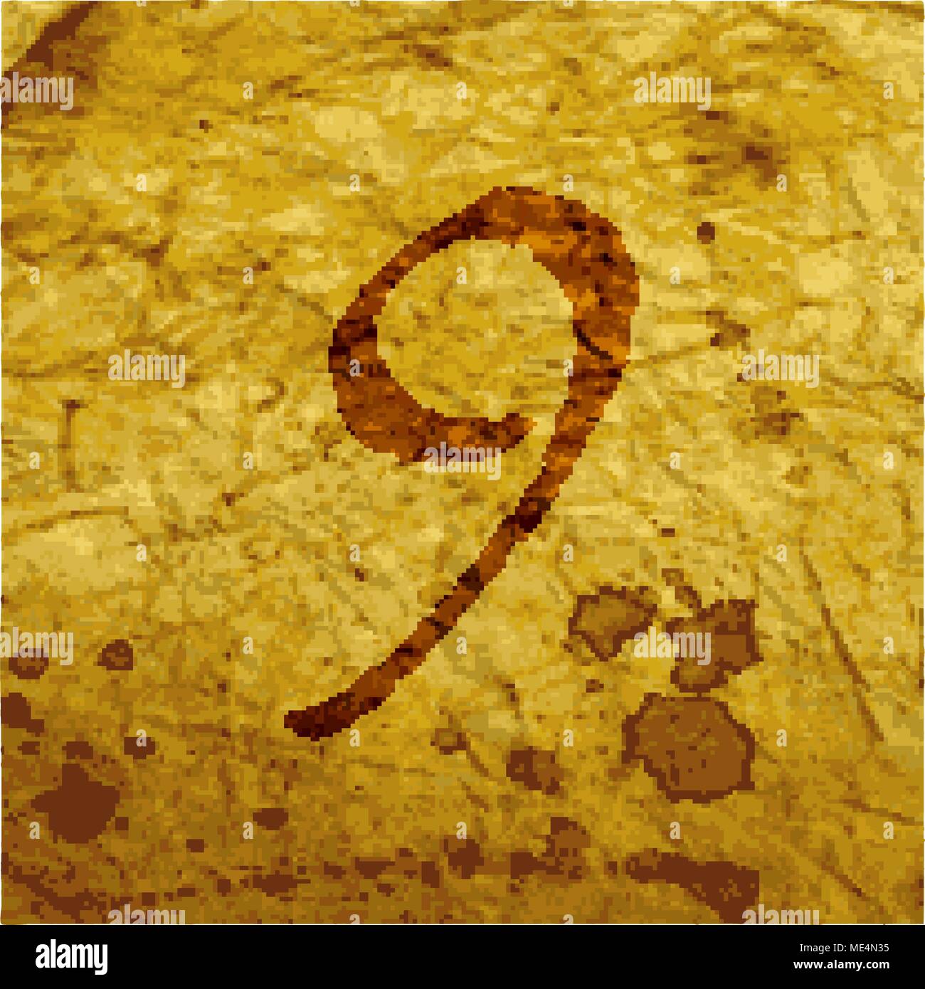 number Nine icon symbol on paper background. Vector illustration Stock Vector Image & Art - Alamy