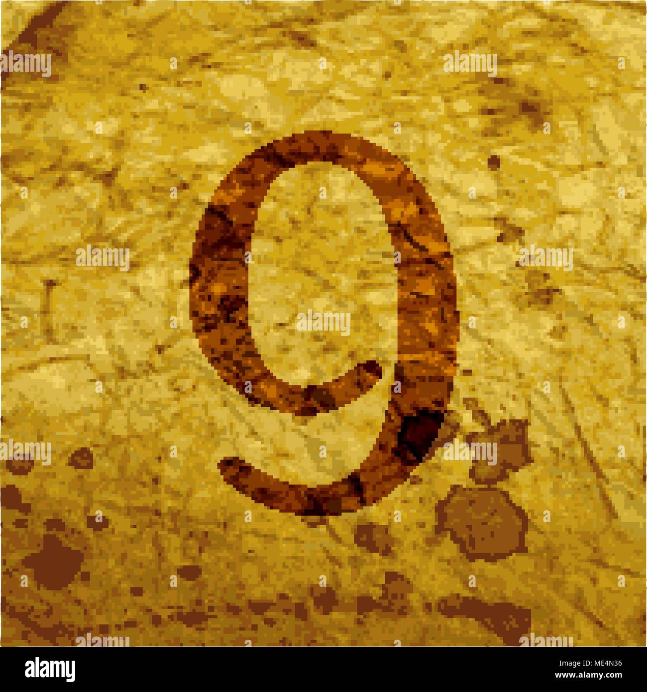 number Nine icon symbol on paper background. Vector illustration Stock Vector Image & Art - Alamy