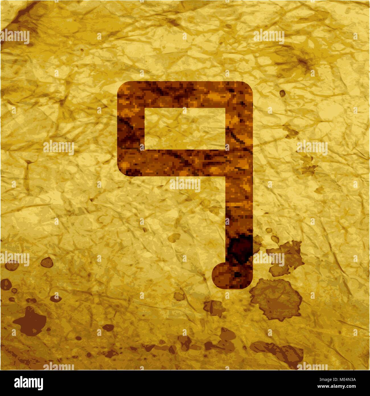 number Nine icon symbol on paper background. Vector illustration Stock ...