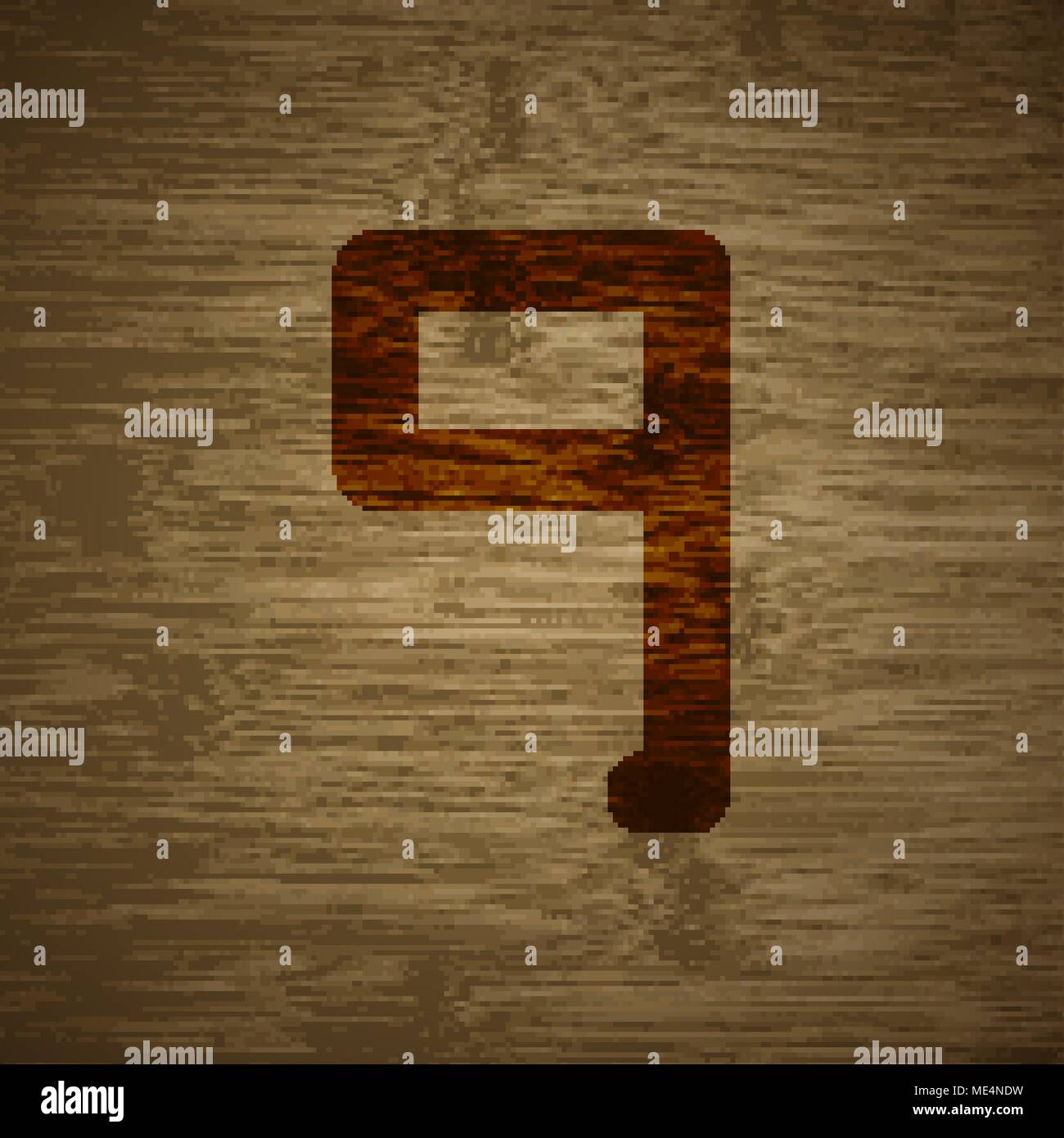 number Nine icon symbol on a wooden background. Vector illustration Stock Vector Image & Art - Alamy