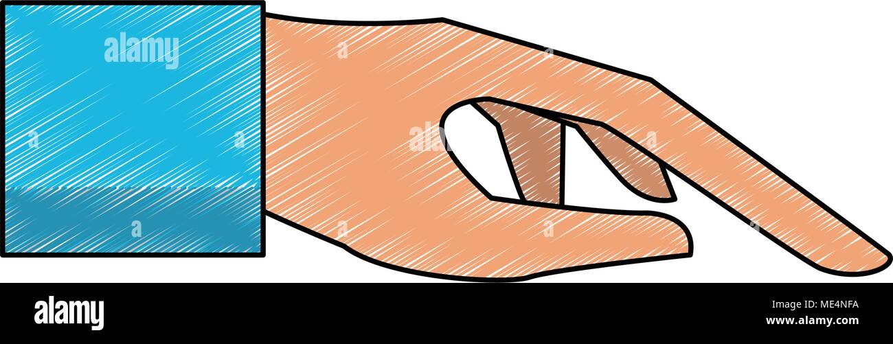 Hand isolated cartoon scribble Stock Vector Image & Art - Alamy