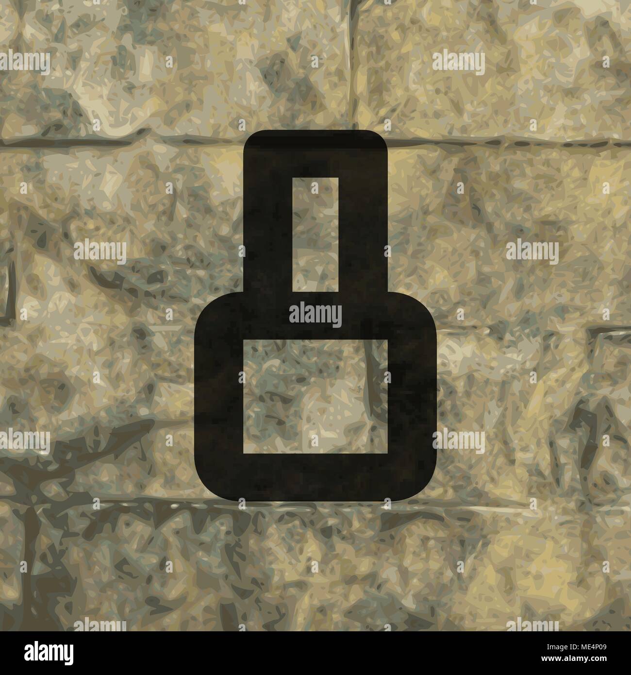 number Eight icon symbol on a stone wall. Vector illustration Stock ...