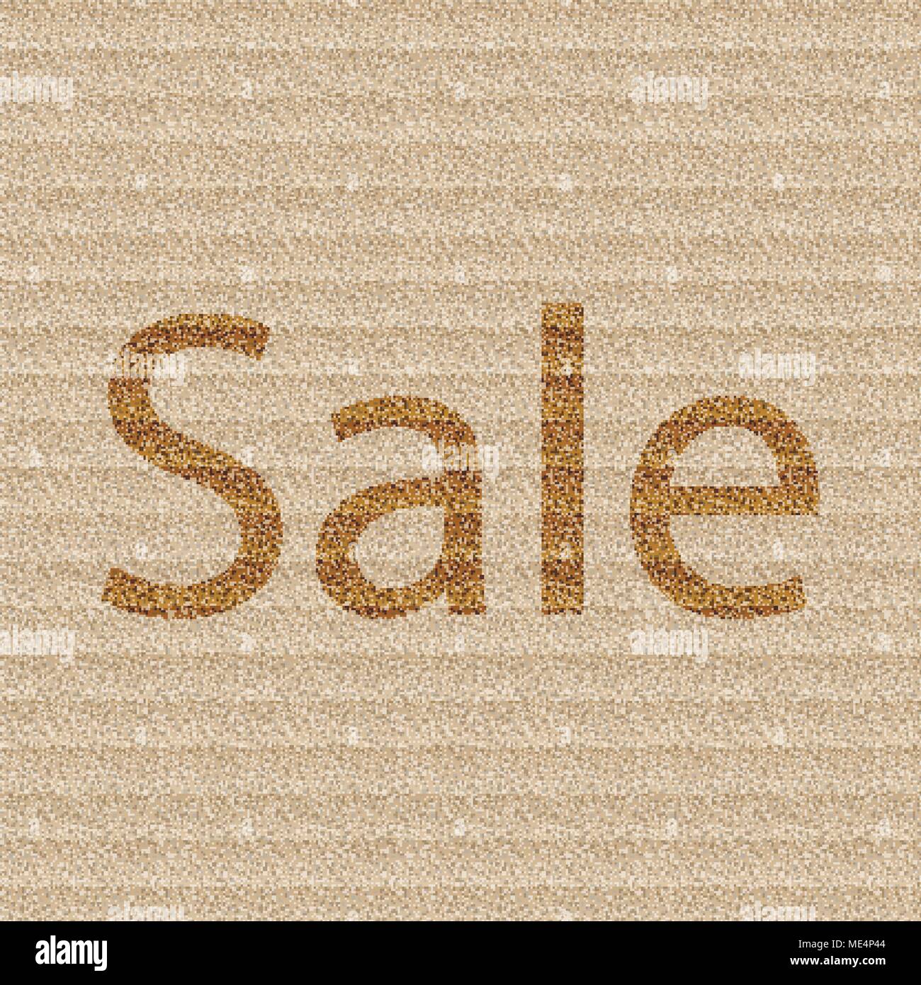 Sale tag icon symbol on cardboard background. Vector illustration Stock ...