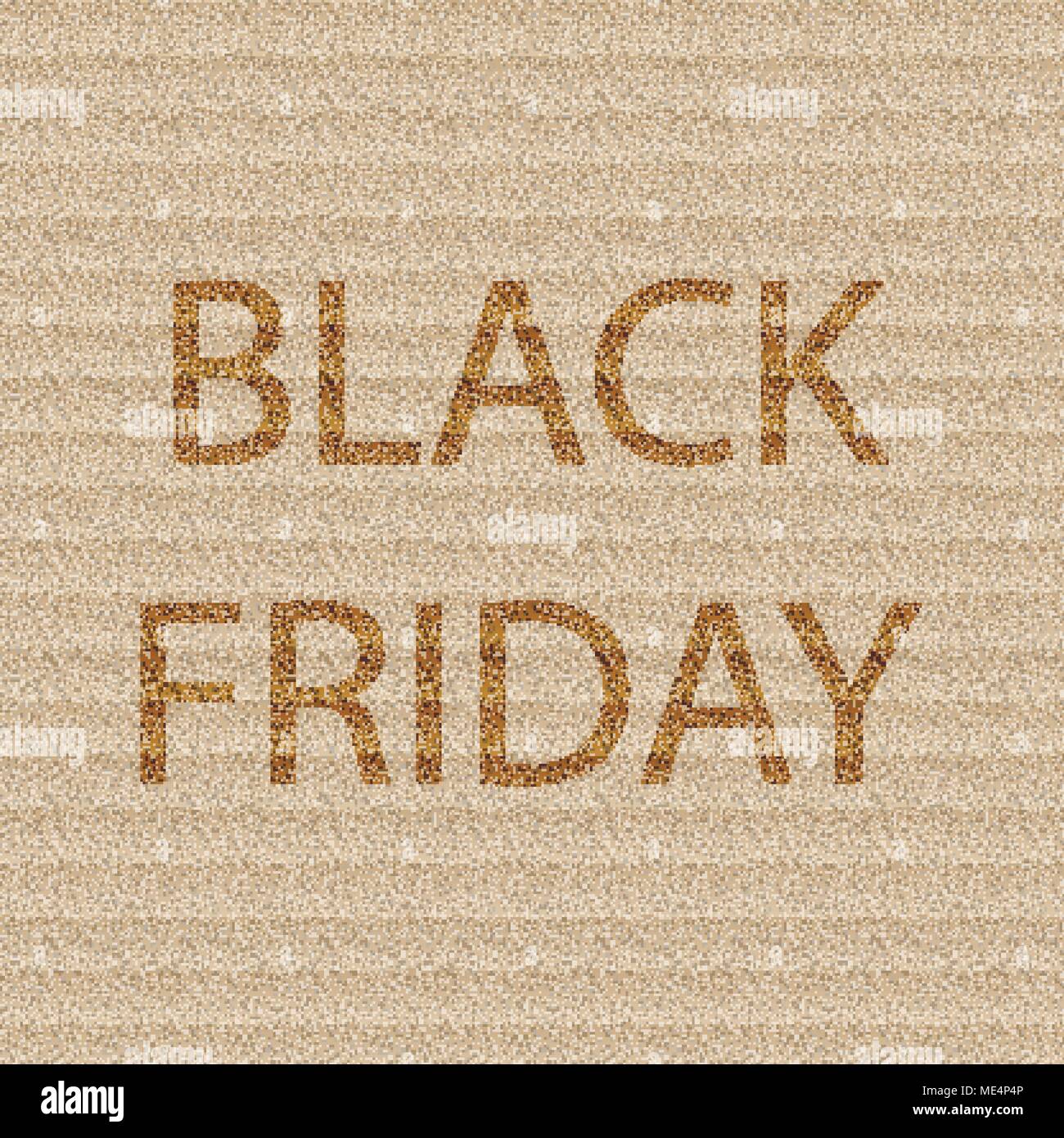 Black friday icon symbol on cardboard background. Vector illustration ...