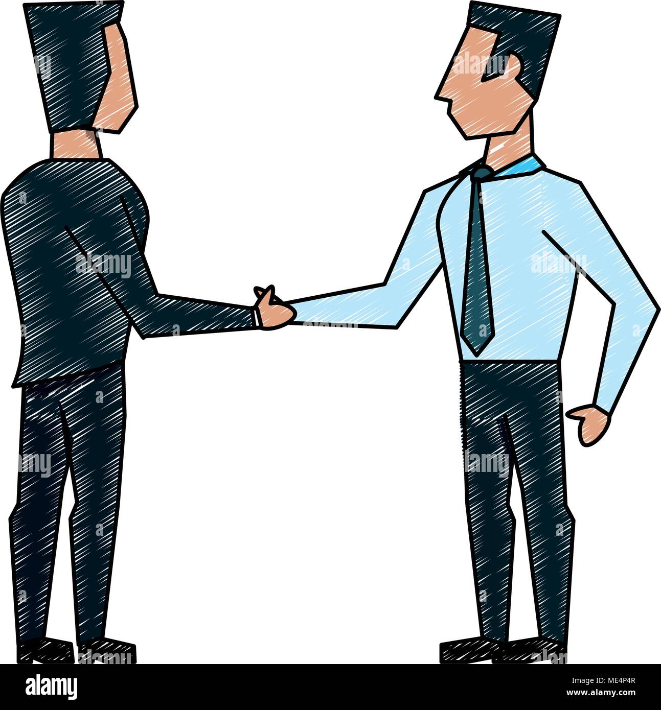 Businessmen Shaking Hands Stock Vector Images - Alamy