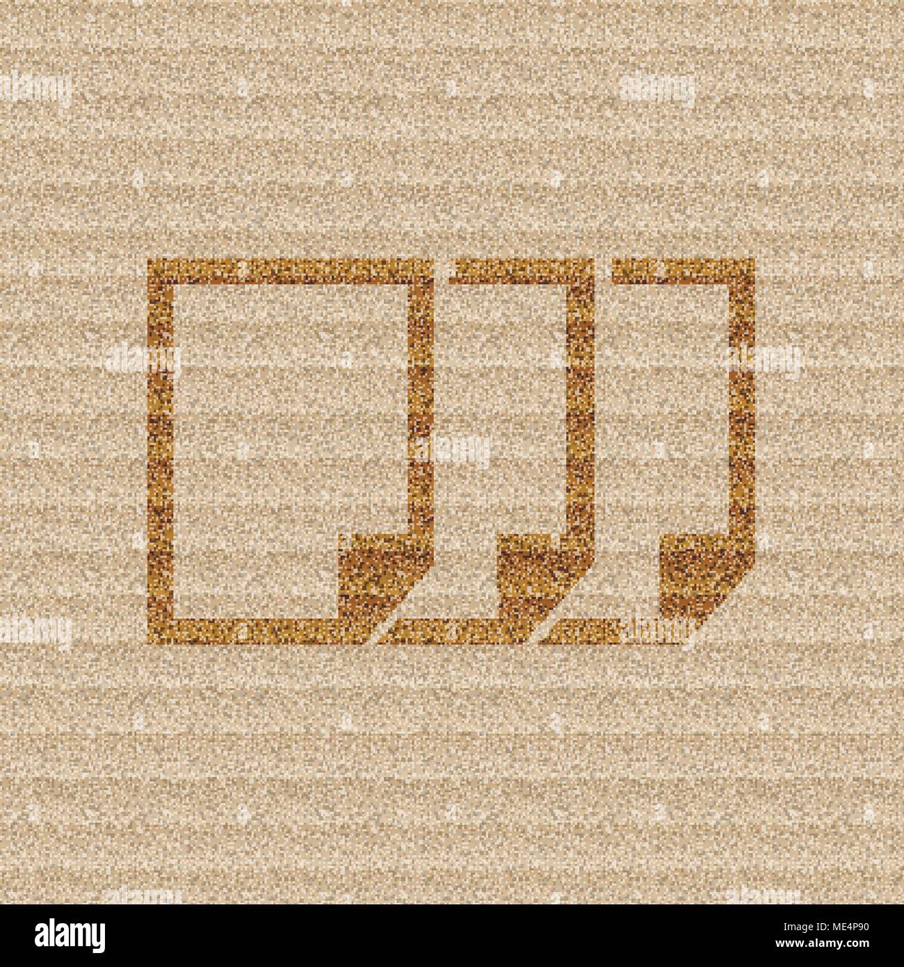 Copy file icon symbol on cardboard background. Vector illustration ...