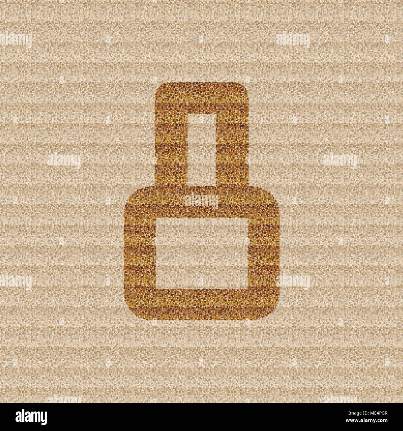 number Eight icon symbol on cardboard background. Vector illustration ...