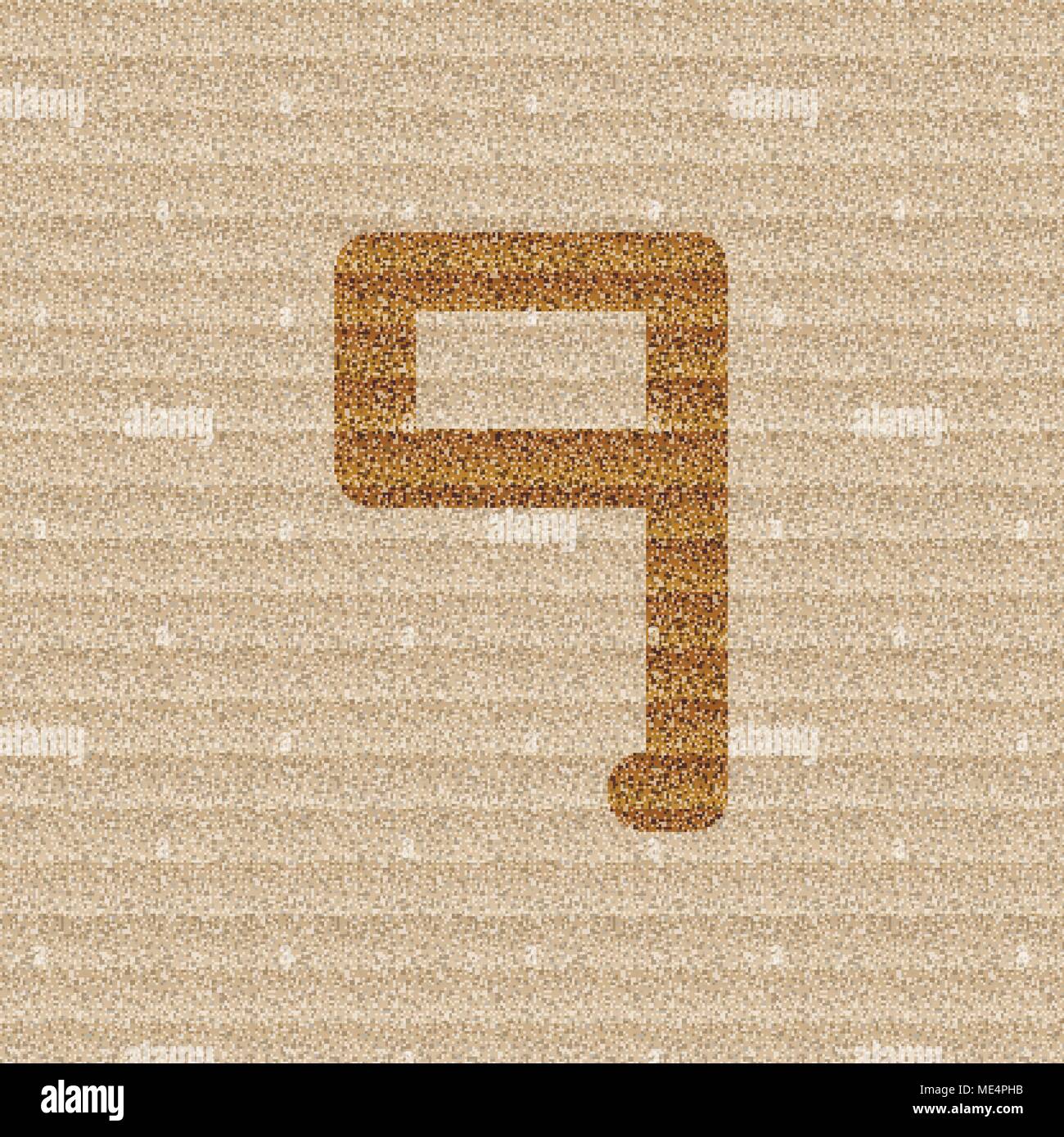 number Nine icon symbol on cardboard background. Vector illustration Stock Vector Image & Art ...