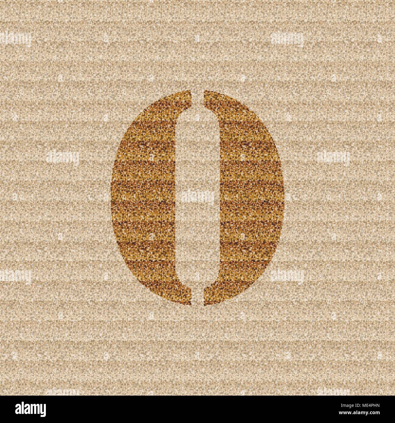 number zero icon symbol on cardboard background. Vector illustration ...