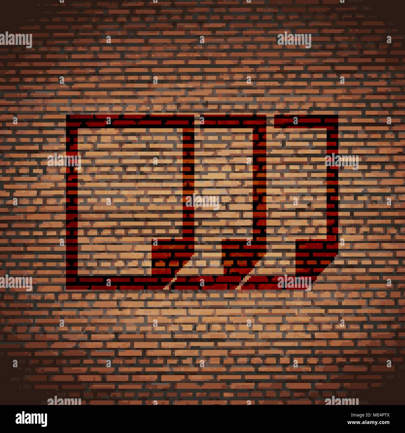 Copy file icon symbol on a brick wall. vector Stock Vector Image & Art ...