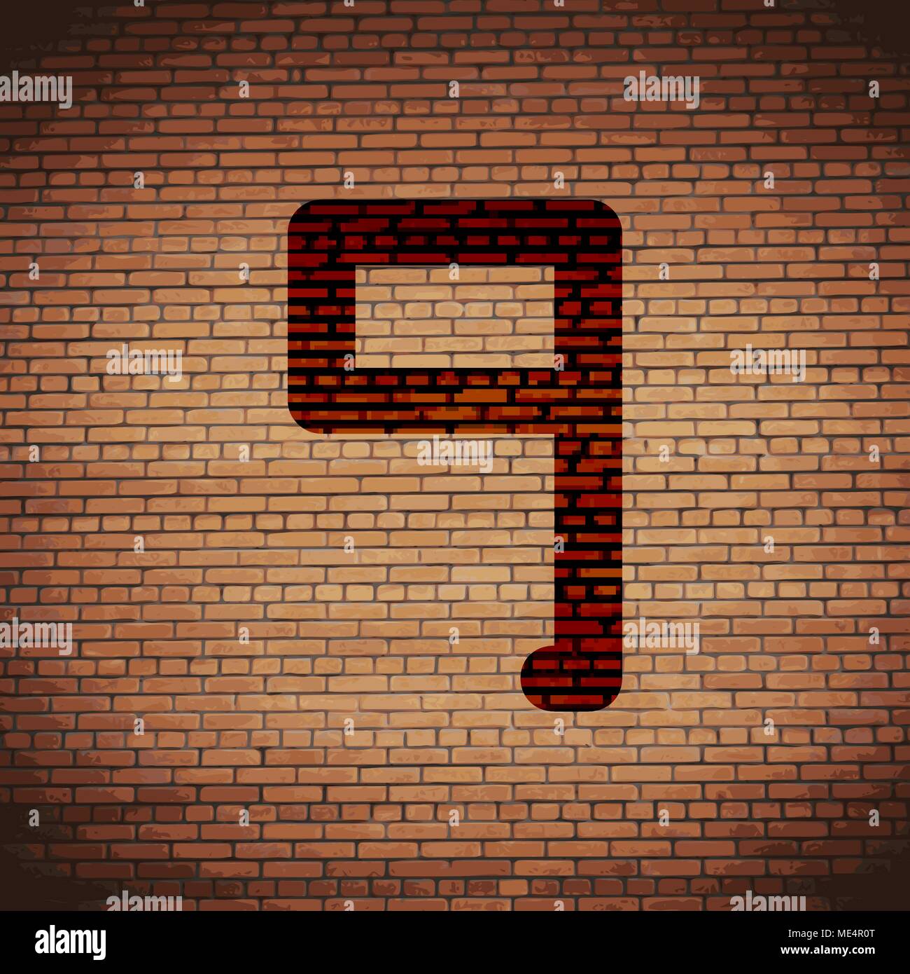 Number nine on a wall Stock Vector Images - Alamy