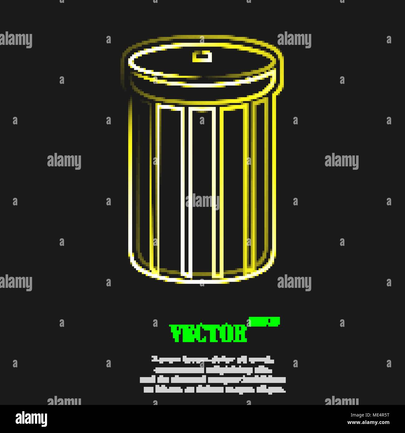 Yellow bin vector vectors hi-res stock photography and images - Alamy
