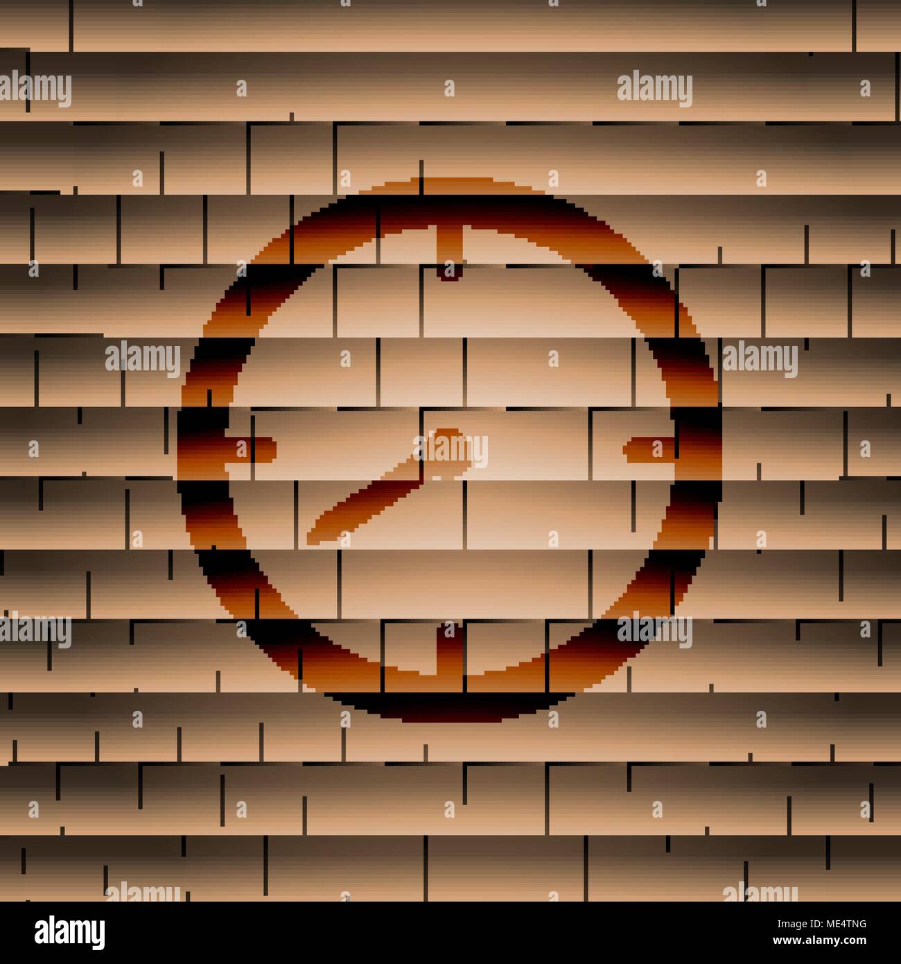 Timer icon symbol on a tiled background. Vector illustration Stock ...