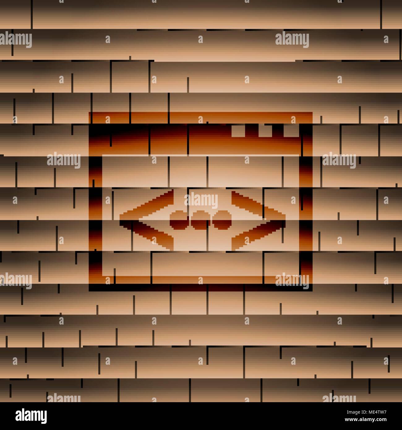 Code icon symbol on a tiled background. Vector illustration Stock ...