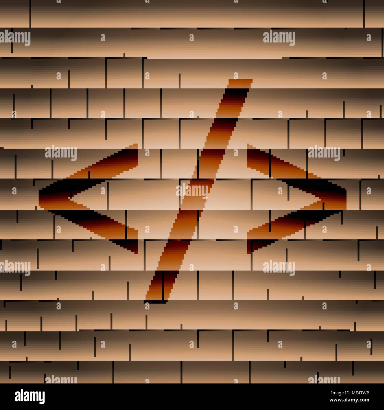 Programming Code Icon Symbol On A Tiled Background. Vector Illustration