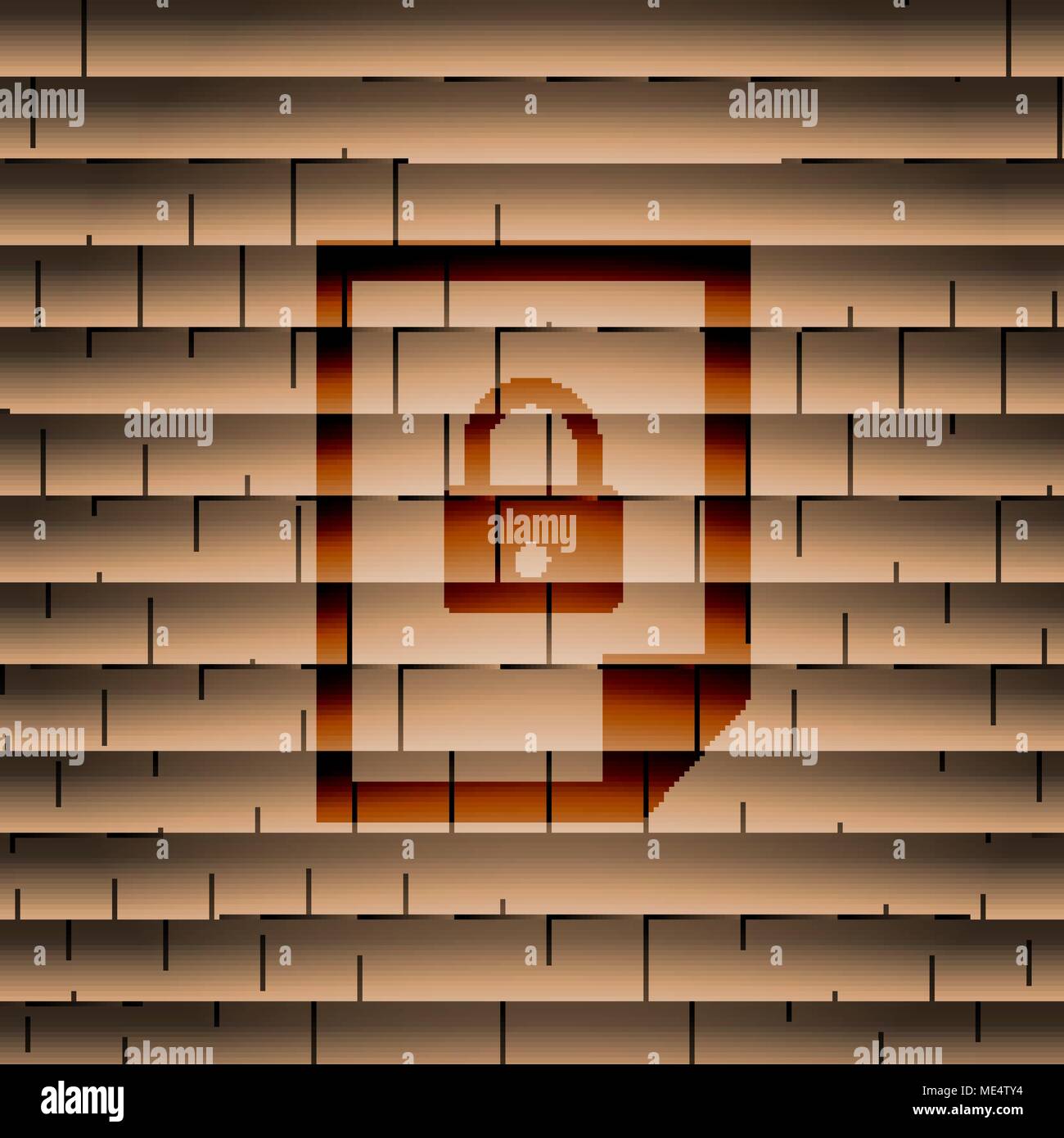 file locked icon symbol on a tiled background. Vector illustration ...