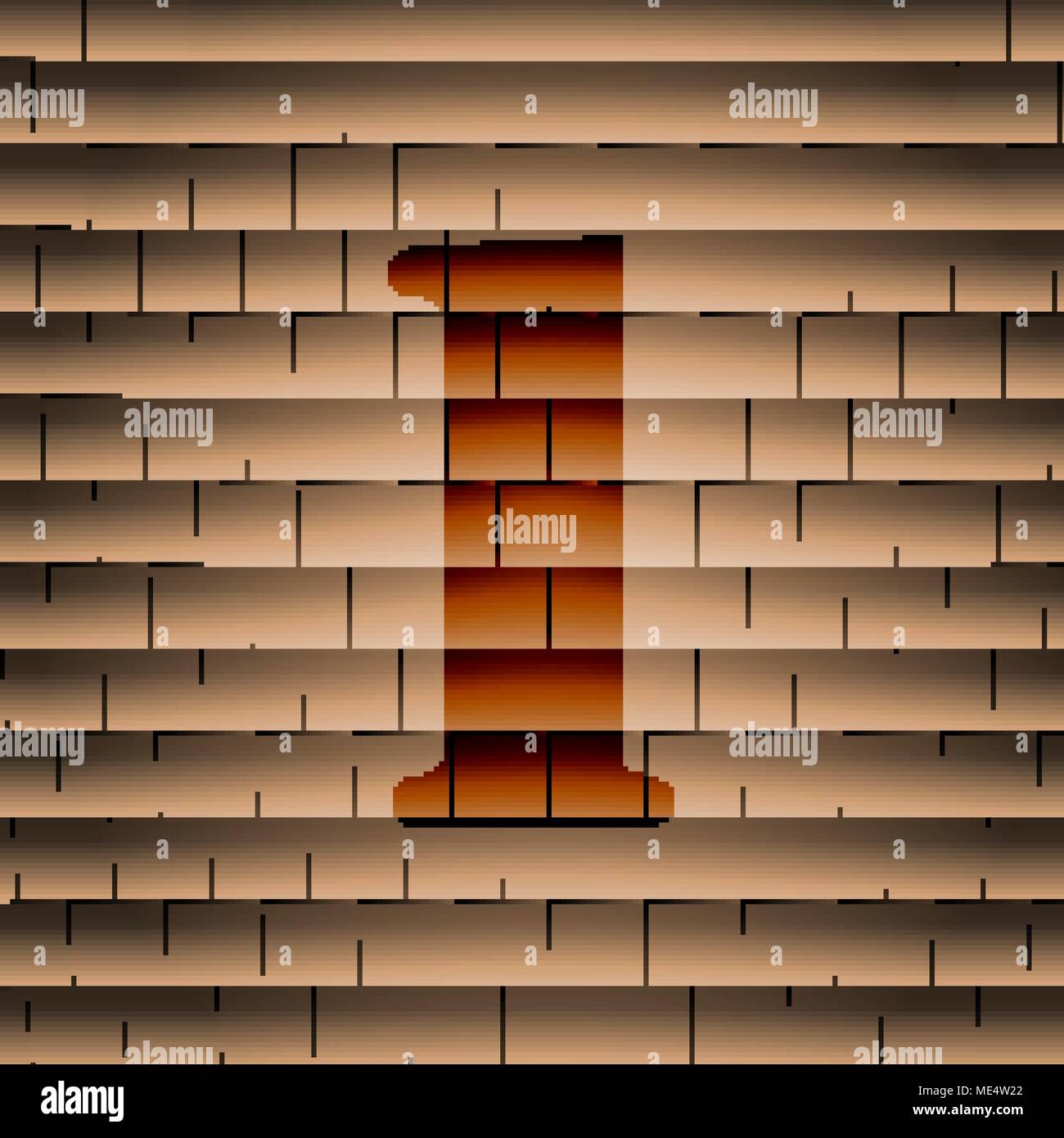 number one icon symbol on a tiled background. Vector illustration Stock ...