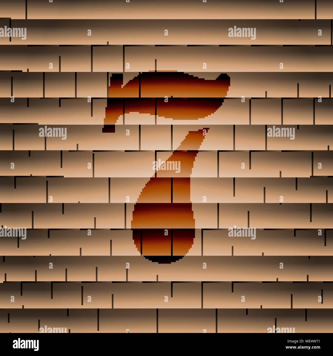 number seven icon symbol on a tiled background. Vector illustration ...