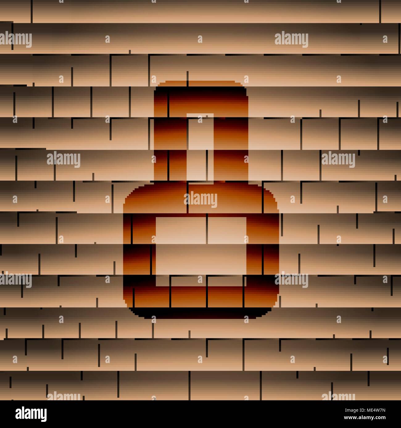 number Eight icon symbol on a tiled background. Vector illustration ...