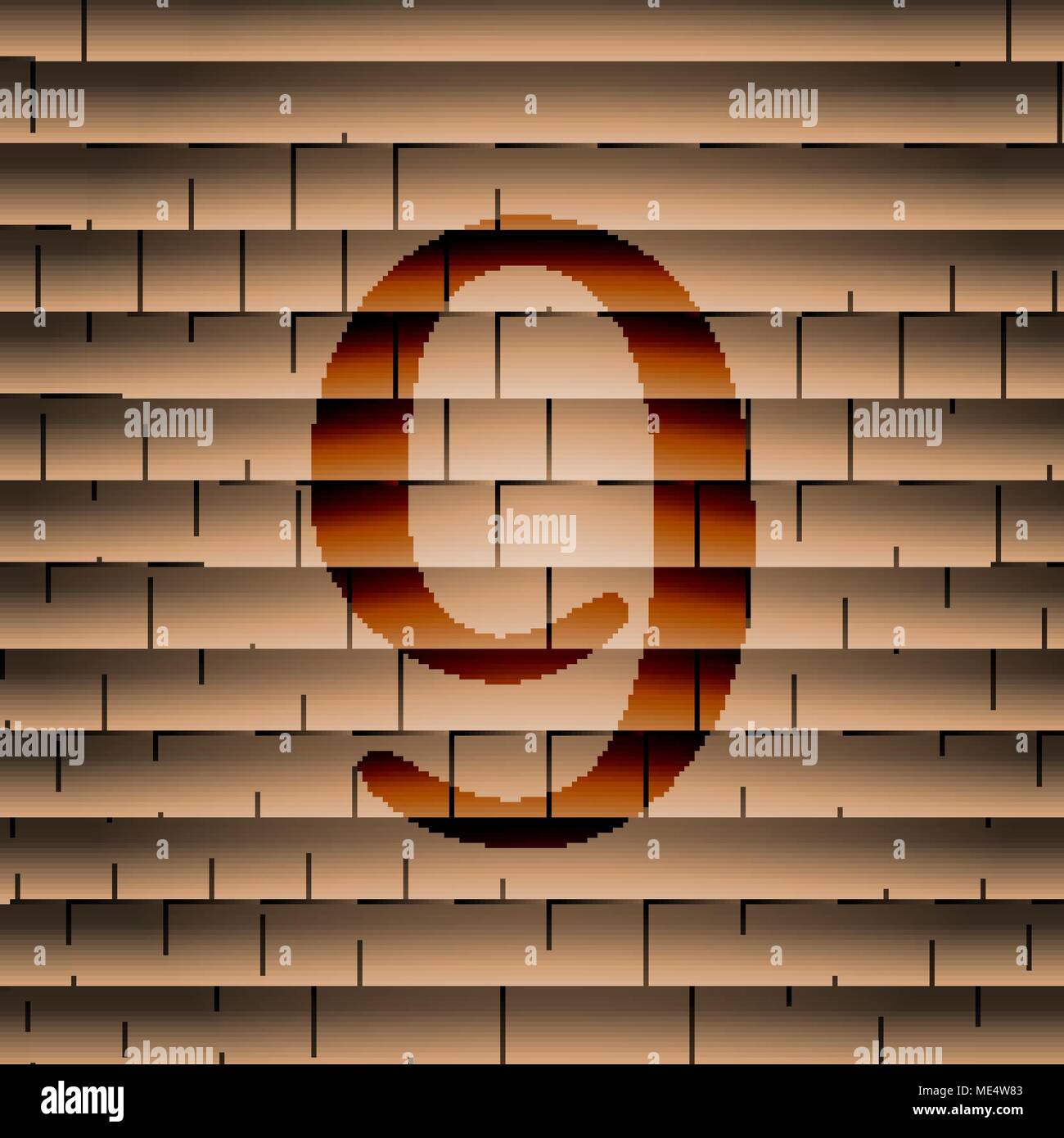 number Nine icon symbol on a tiled background. Vector illustration Stock Vector Image & Art - Alamy