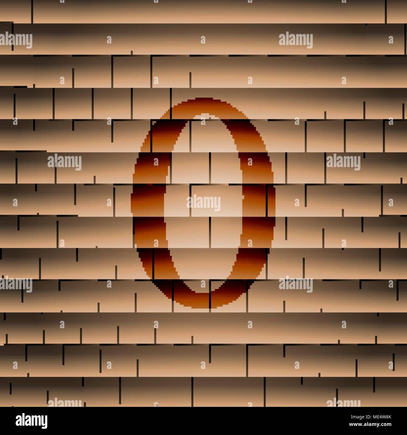 number zero icon symbol on a tiled background. Vector illustration ...