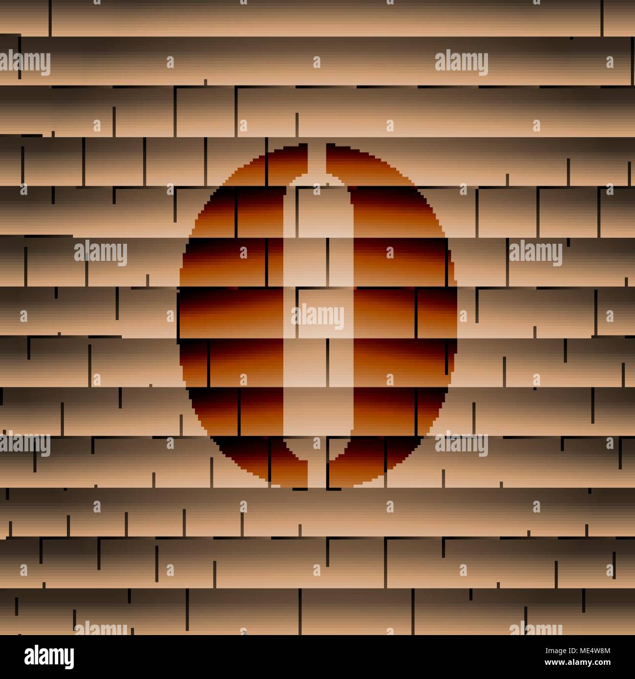 number zero icon symbol on a tiled background. Vector illustration ...