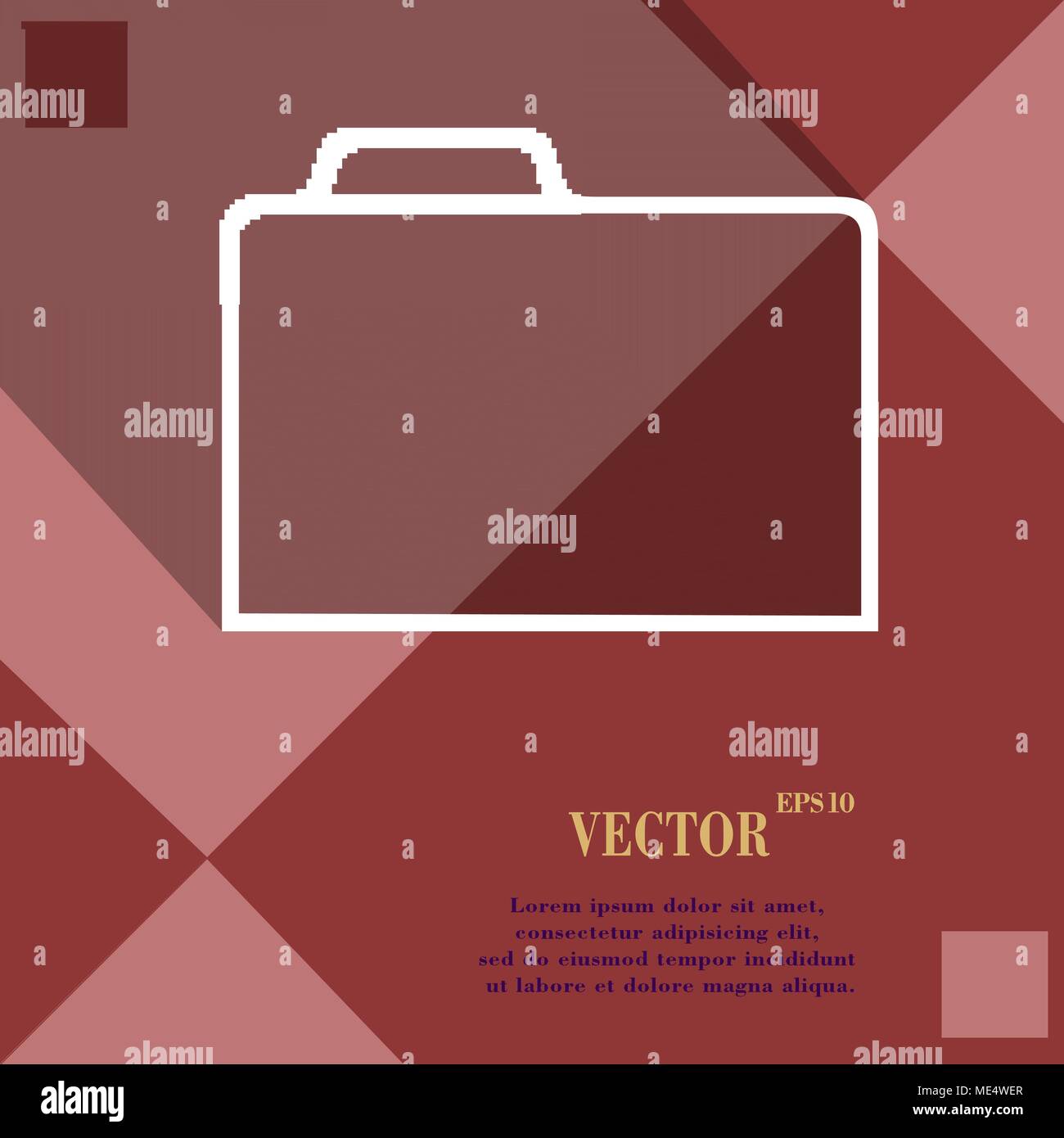 Document folder icon symbol on red abstract geometric background with ...