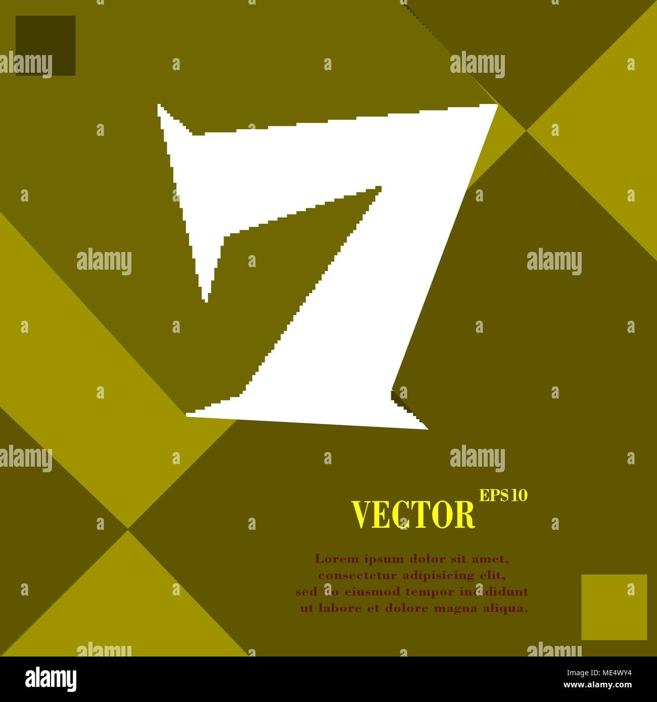 number seven icon symbol on yellow abstract geometric background with ...