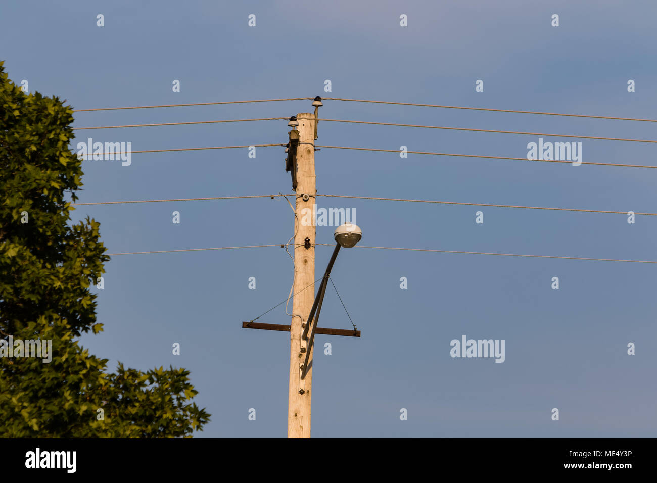 Power utility street light pole hi-res stock photography and images - Alamy
