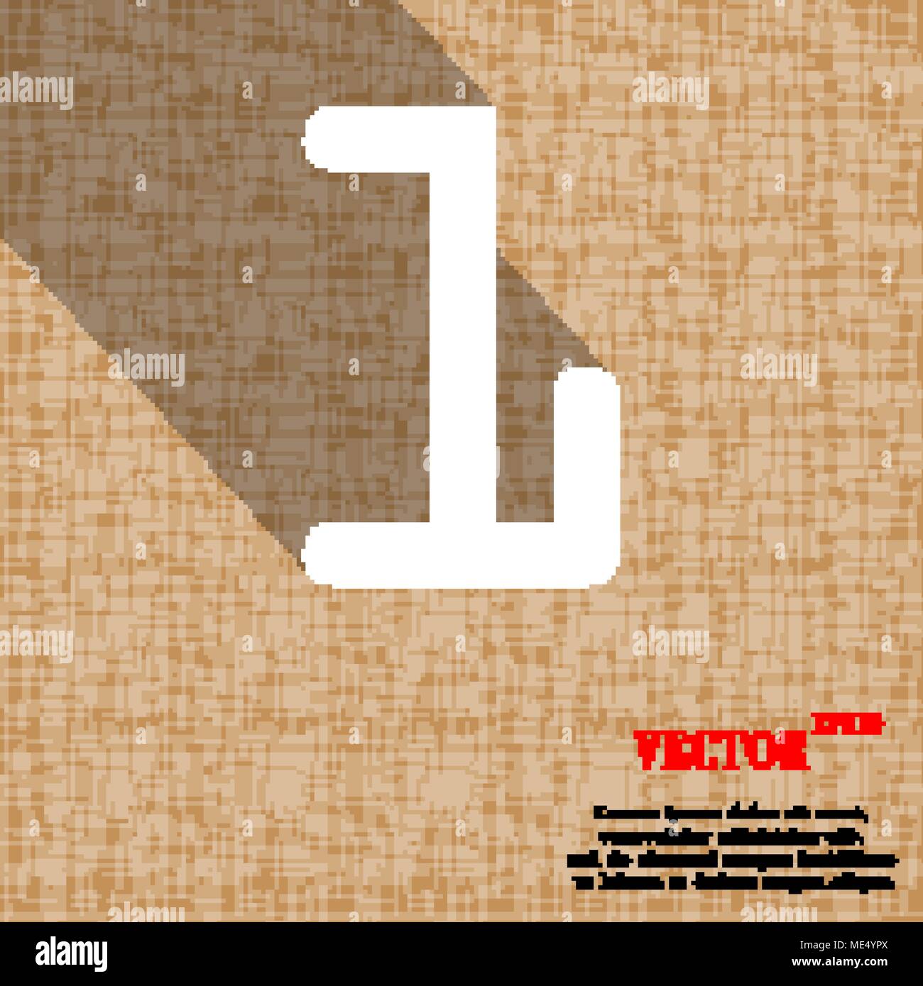 number one icon symbol on abstract geometric background with long ...