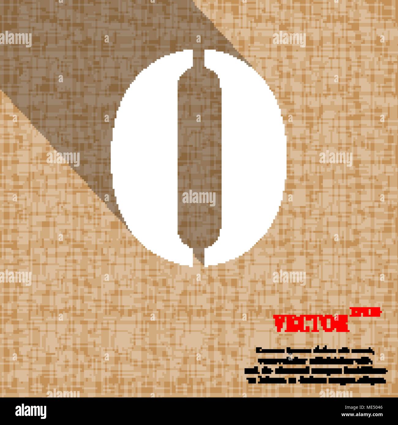 number zero icon symbol on abstract geometric background with long ...