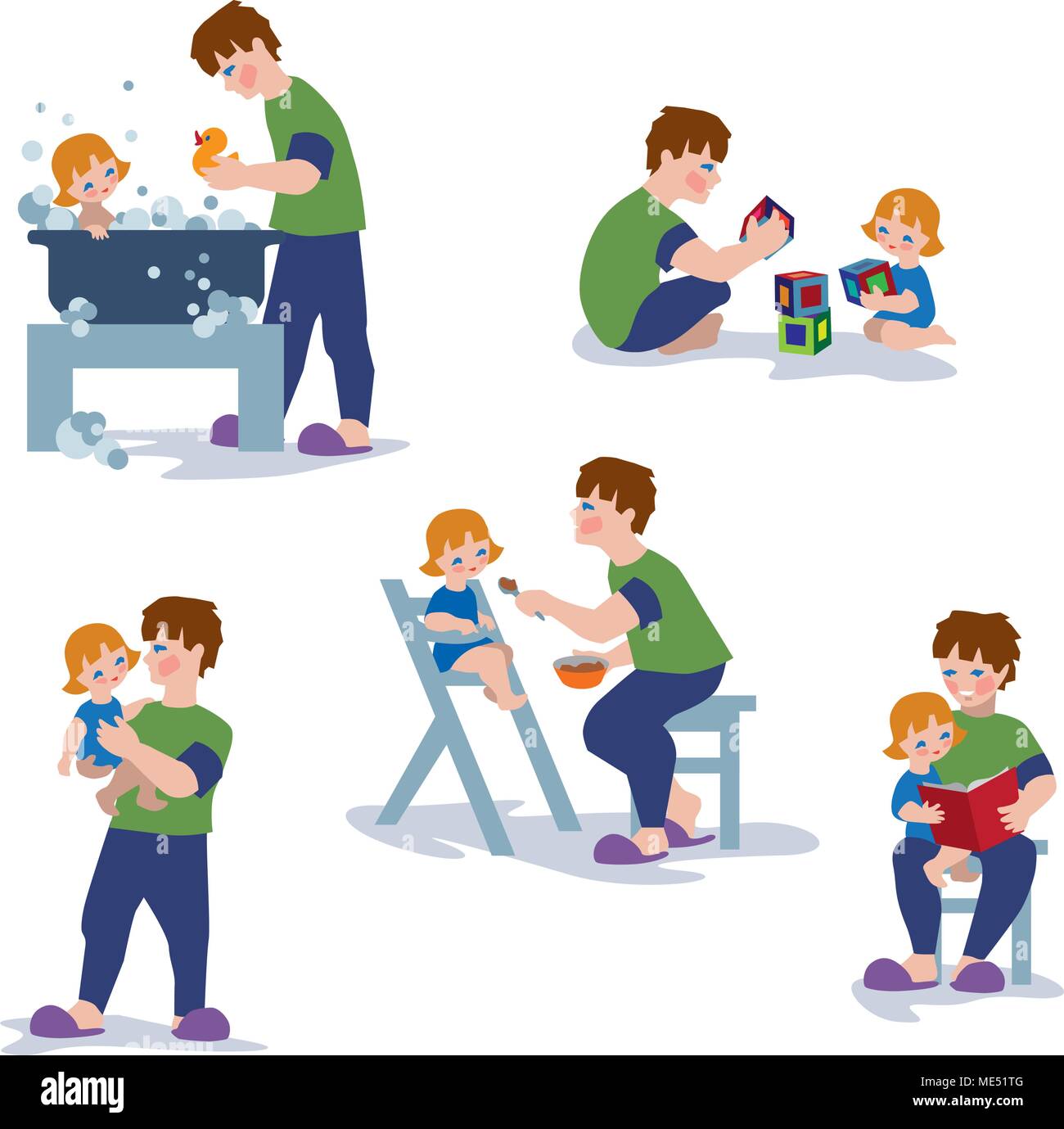 Bath Time With Dad High Resolution Stock Photography and Images - Alamy