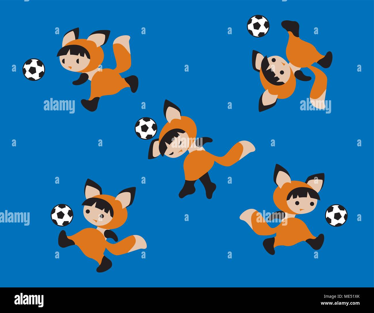 Soccer Mascot Child Stock Vector Images - Alamy