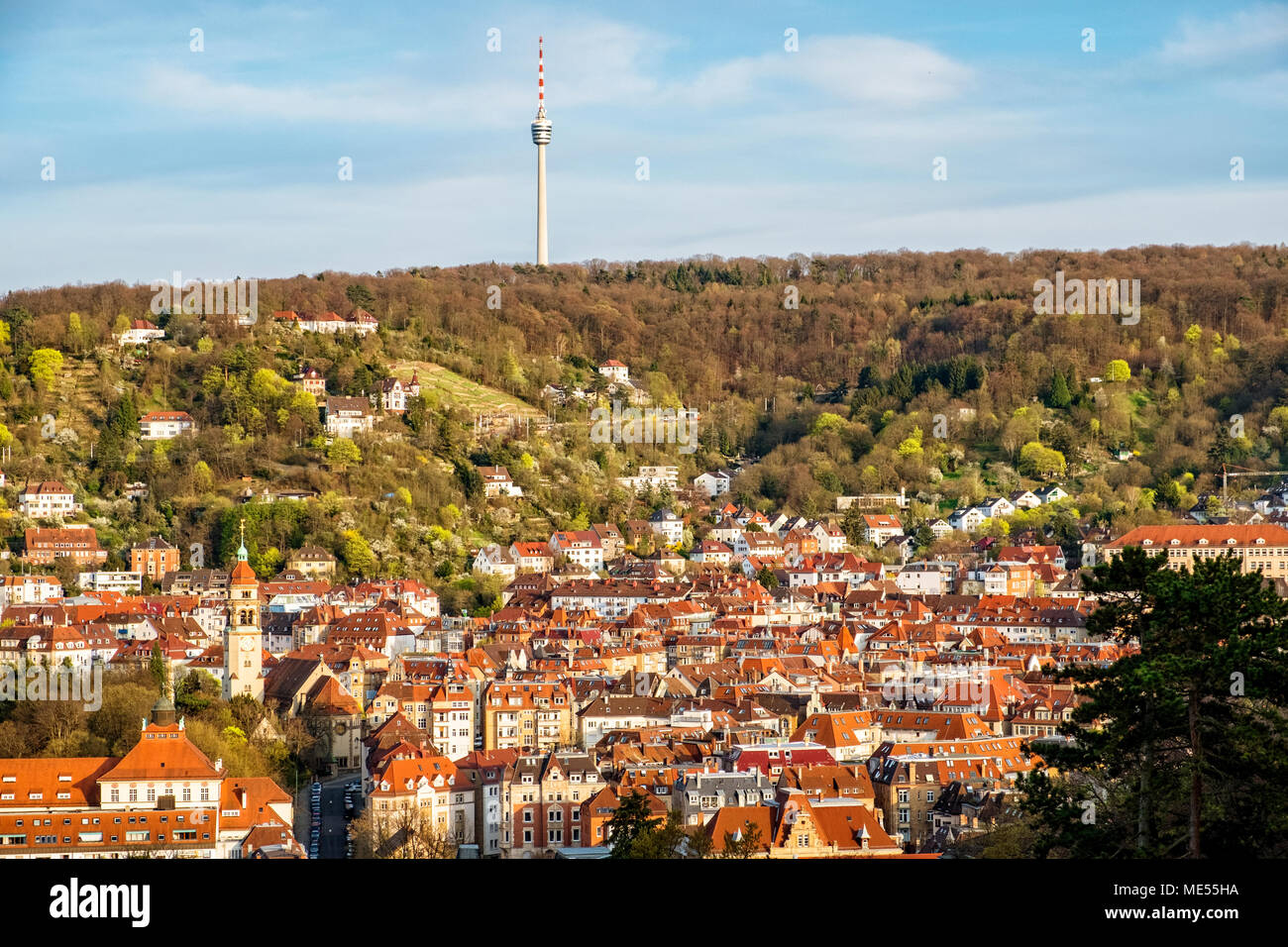 Stuttgart television tower view from above hi-res stock photography and ...