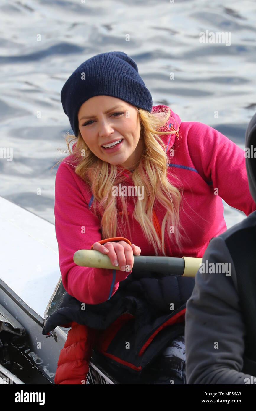 Celebrities practice for the Sport Relief Boat Race in Manchester ...