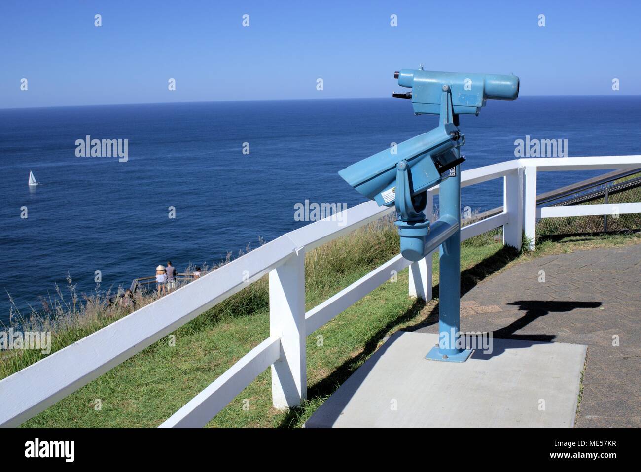 Telescope or Tower viewer installed at Cape Byron Lighthouse, New South ...