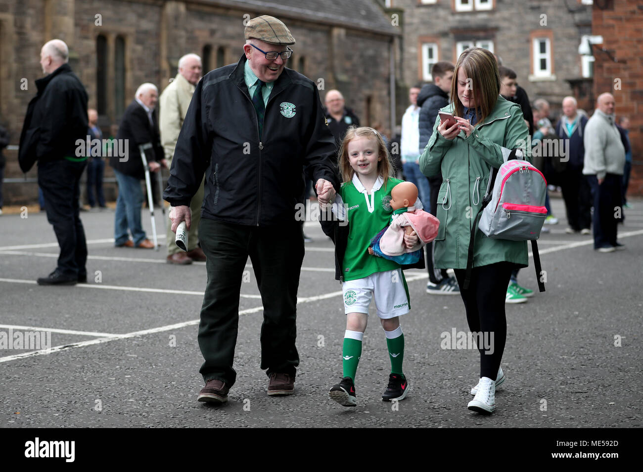 Hibernian fans before the Ladbrokes Scottish Premiership match at ...